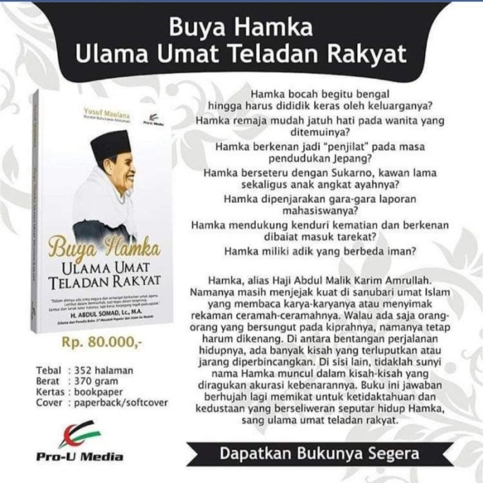 Jual Original buku buya hamka ulama umat teladan rakyat | Shopee Indonesia