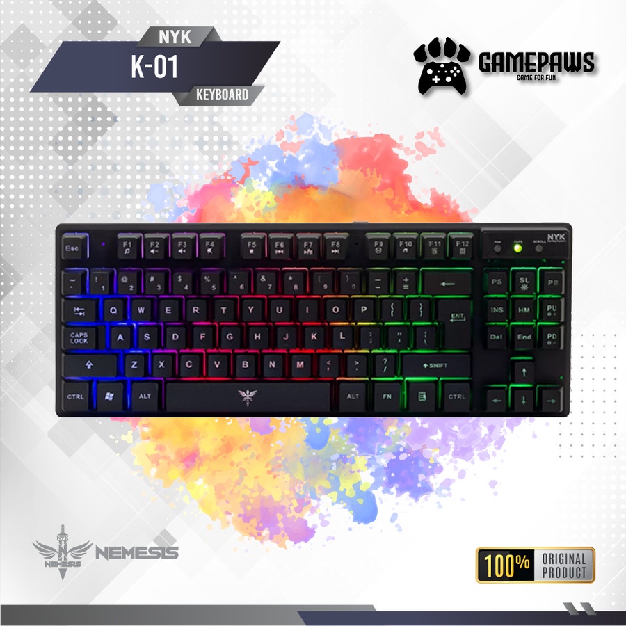 Jual Keyboard Gaming NYK K01 / K-01 RGB TKL | Shopee Indonesia