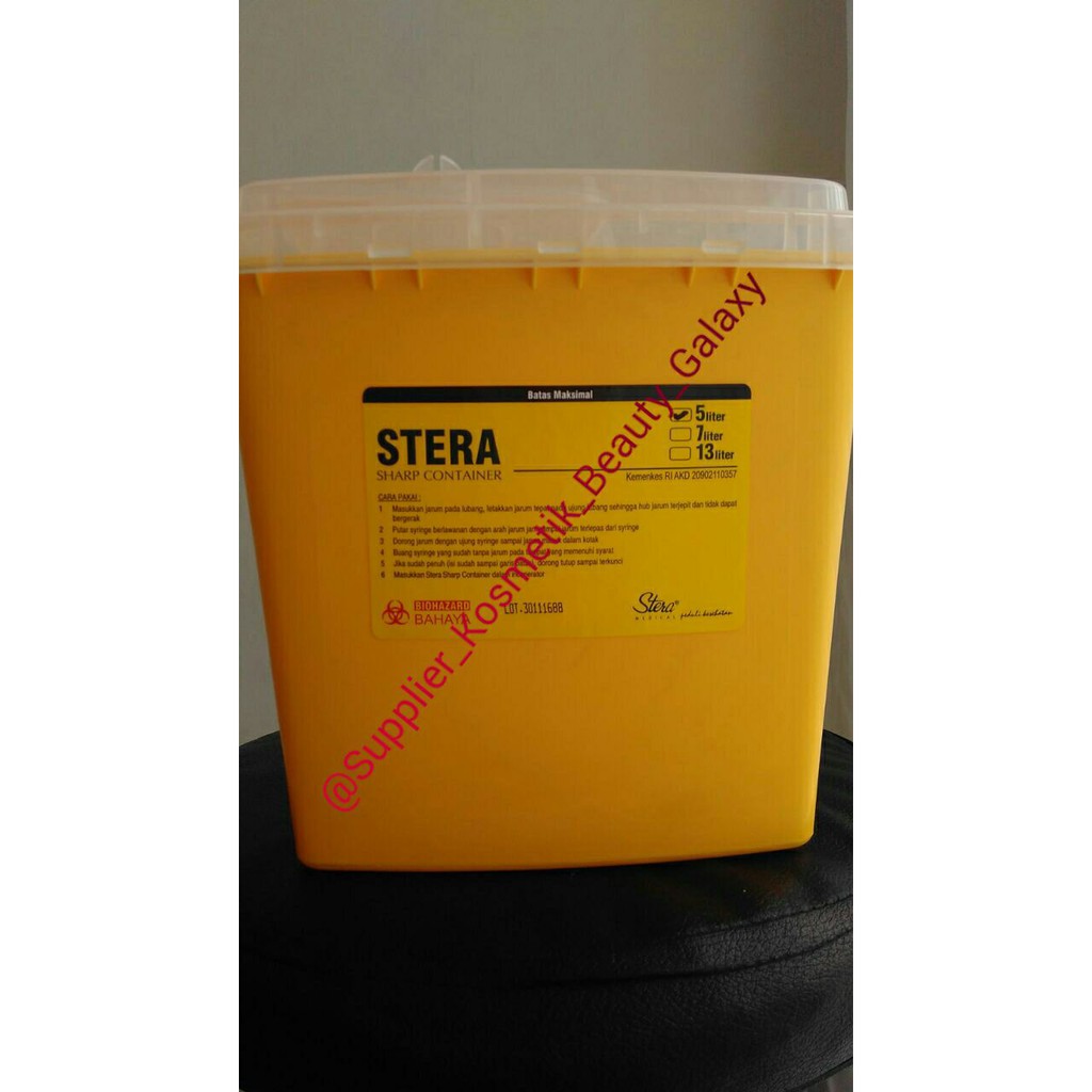 Jual stera 5 L - stera 5L - Safety Box 5 liter/Box limbah medis/box ...