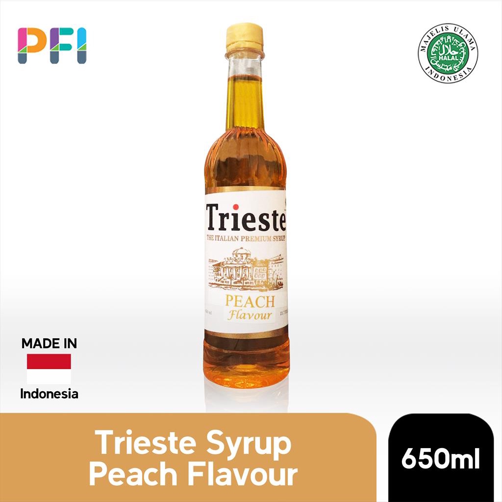 Jual Trieste Syrup Peach Flavour 650ml - Sirup Persik | Shopee Indonesia