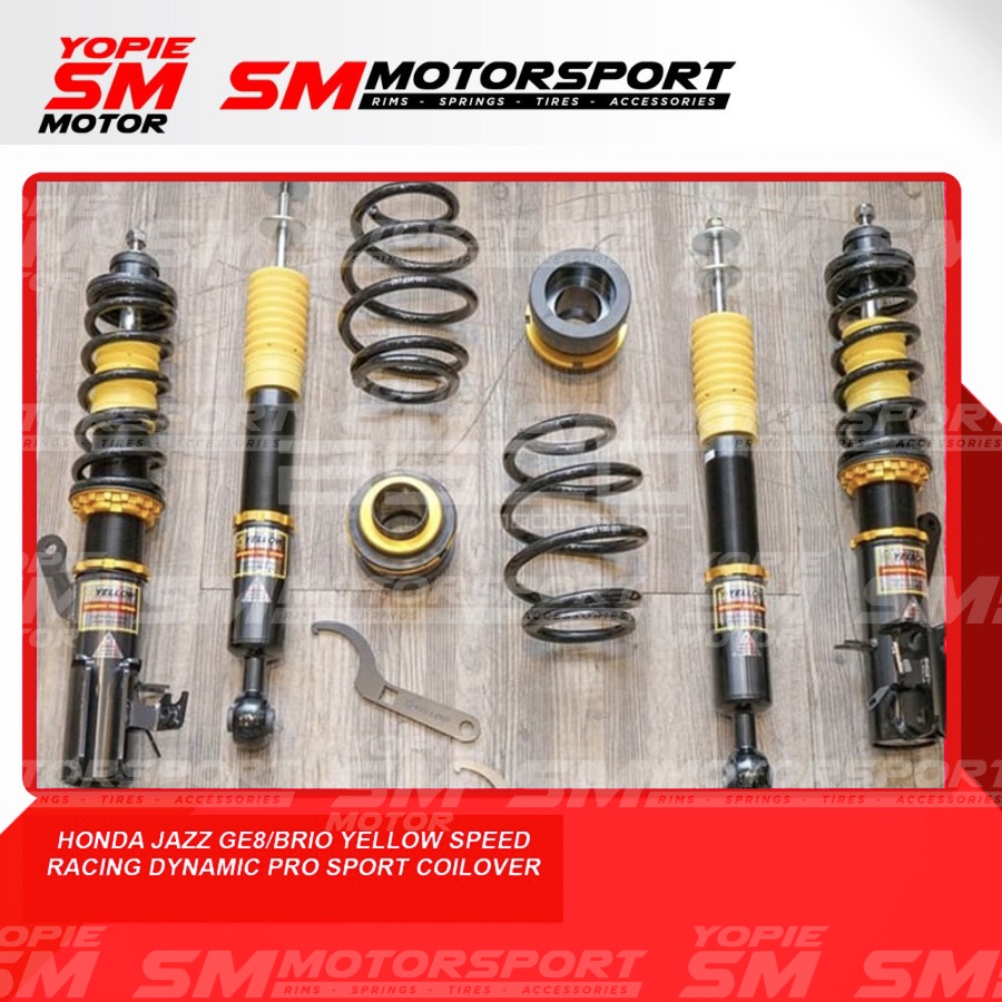 Jual Honda Jazz GE8/Brio Yellow Speed Racing Dynamic Pro Sport Coilover ...