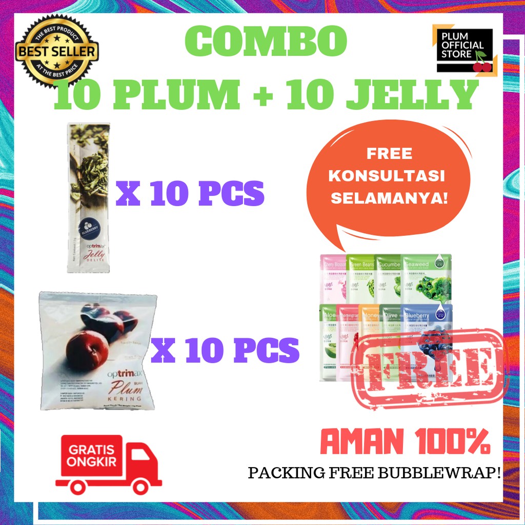 Jual [PAKET 10 HARI] Optrimax Plum Delite - Optimax Buah Kering Diet Detox Kurus Langsing Herbal ...