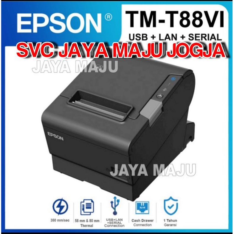 Jual EPSON T88 VI - USB LAN SERIAL - SPEED 350 MM/S - ADAPTOR EXTERNAL || PRINTER KASIR THERMAL ...
