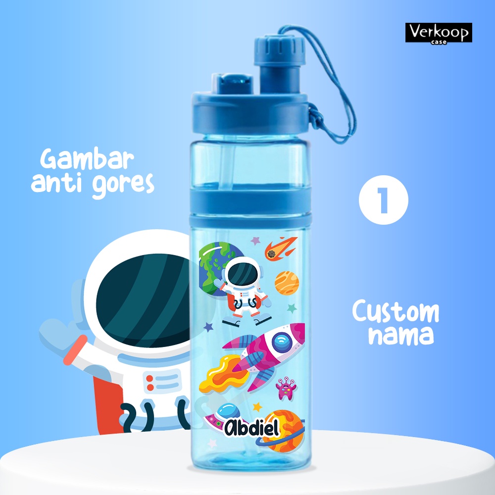 Jual Botol Minum Anak 2 IN 1 Custom Nama (Travel In Space) | Shopee ...
