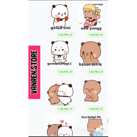Jual STICKER WHATSAPP KATA" PANDA BERGERAK (GIF) 14 PCS | Shopee Indonesia
