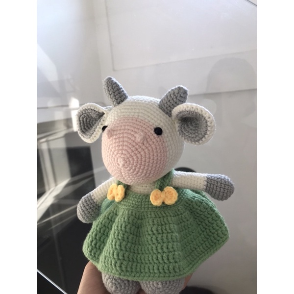 Jual Amigurumi boneka rajut Cow | Shopee Indonesia