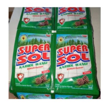 Jual SUPER SOL SUPERSOL Karbol PINE DAN SEREH Sachet isi 12pcs | Shopee ...