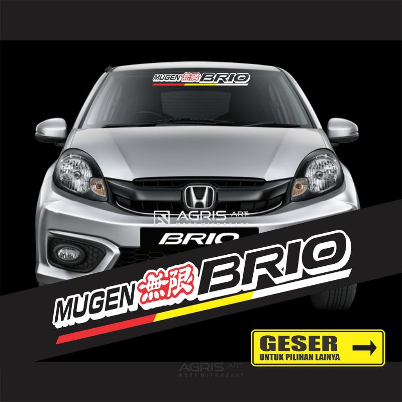 Jual sticker stiker cutting kaca depan mobil Honda Brio | Shopee Indonesia