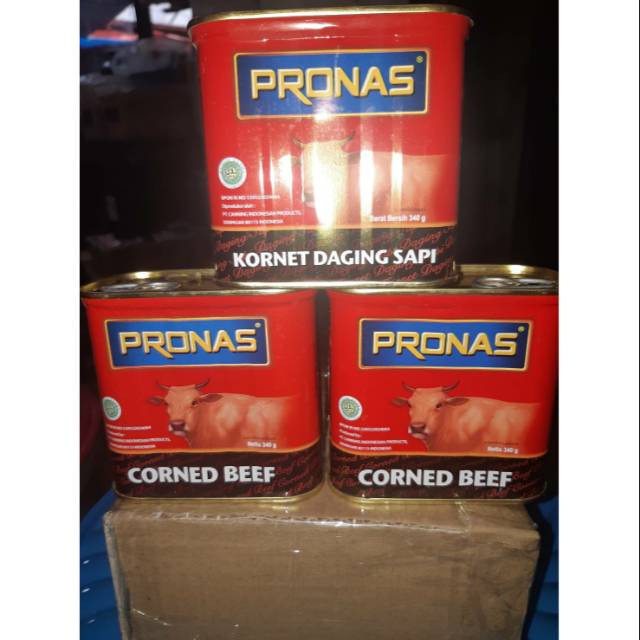 Jual KORNET DAGING SAPI/ PRONAS CORNED BEEF 340g Exp 2022 | Shopee ...