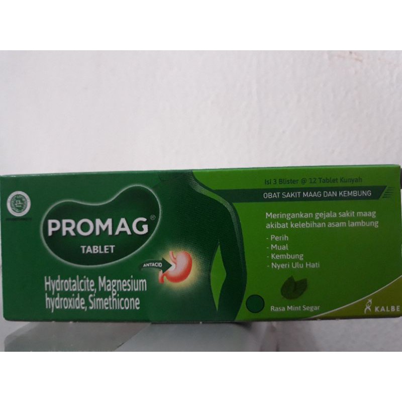 Jual PROMAG TABLET KUNYAH PER STRIP ISI 10 TABLET | Shopee Indonesia