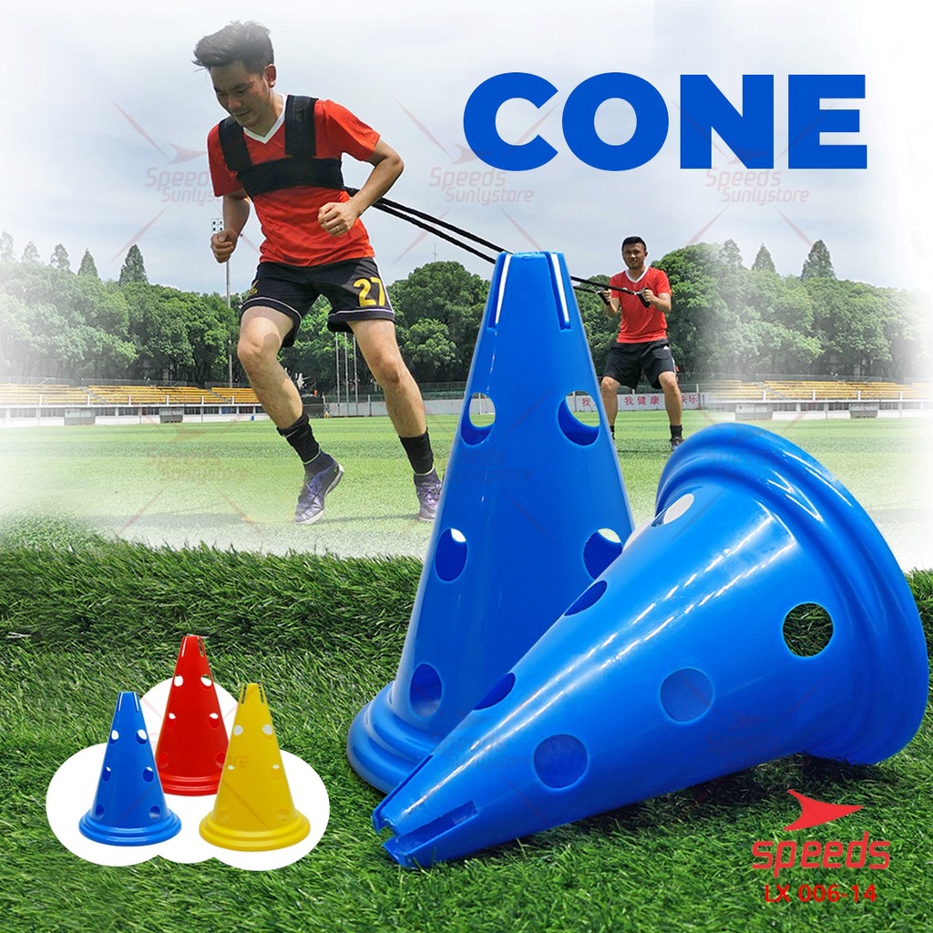 Jual SPEEDS Cone Kerucut Marker Lapangan Latihan Olahraga Sepak Bola ...
