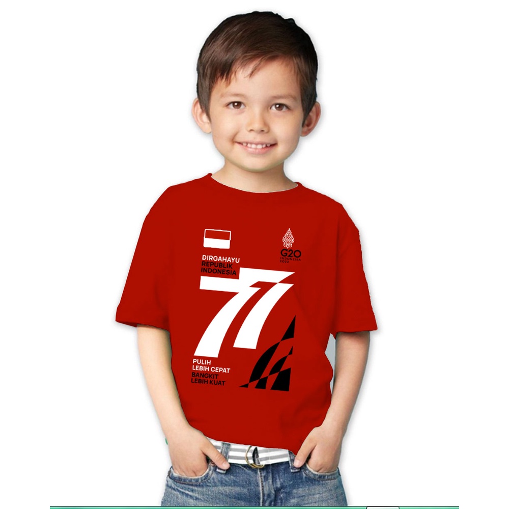 Jual Kaos hut kemerdekaan ri ke 77 baju dirgahayu indonesia 2022 17an anak | Shopee Indonesia