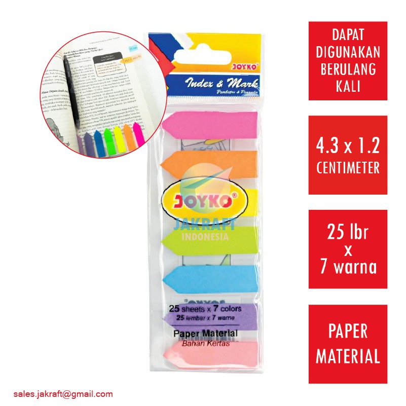 Jual (175 Pcs) Index & Mark JOYKO IM-32 Memo Tempel Kertas Panah Sticky ...