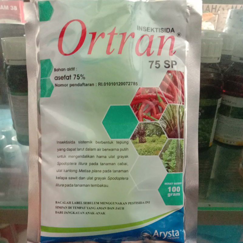 Jual insektisida ortran 75 sp bahan aktif asefat 75 persen kemasan ...