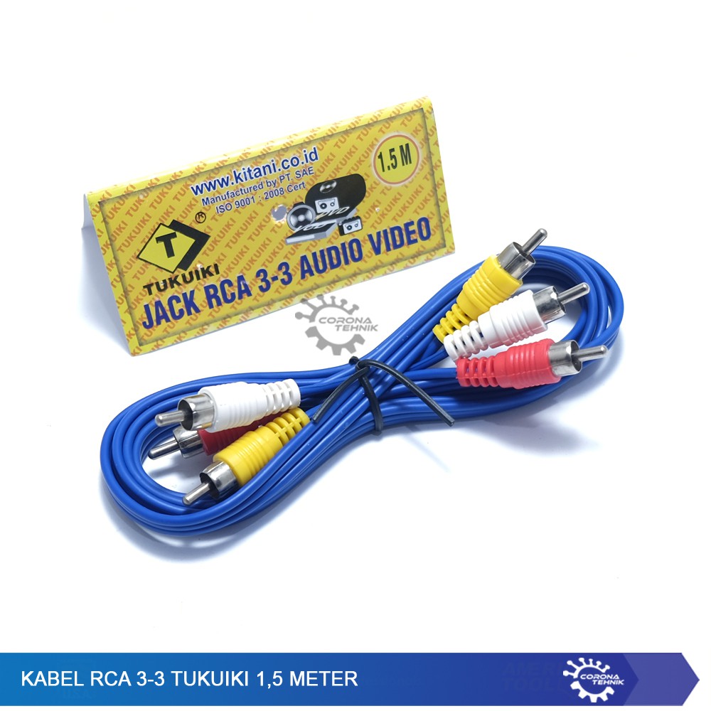 Jual Kabel RCA 3-3 Tukuiki 1,5 Meter | Shopee Indonesia