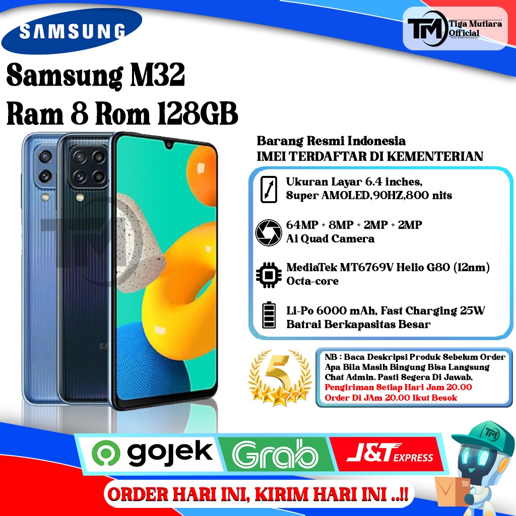 Jual Samsung M32 Ram 8 Rom 128GB Segel Original & Bergaransi Resmi ...