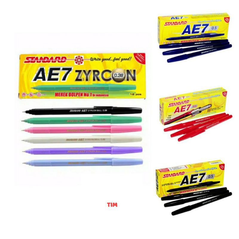 Jual Pulpen Standard AE7 0.5mm ( 1pak/12pcs ) | Shopee Indonesia