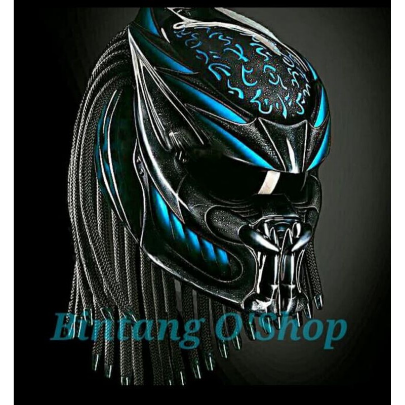 Jual helm predator new blue | Shopee Indonesia