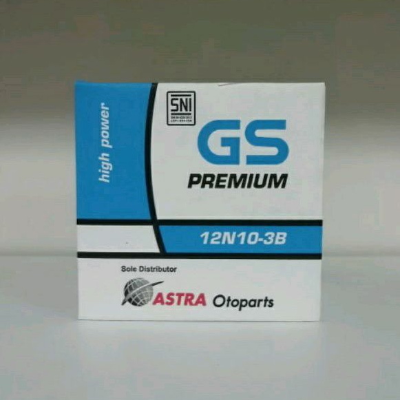 Jual Aki /Accu Motor GS Astra 12N10-3B Premium 12V 10Ah Aki Basah | Shopee Indonesia