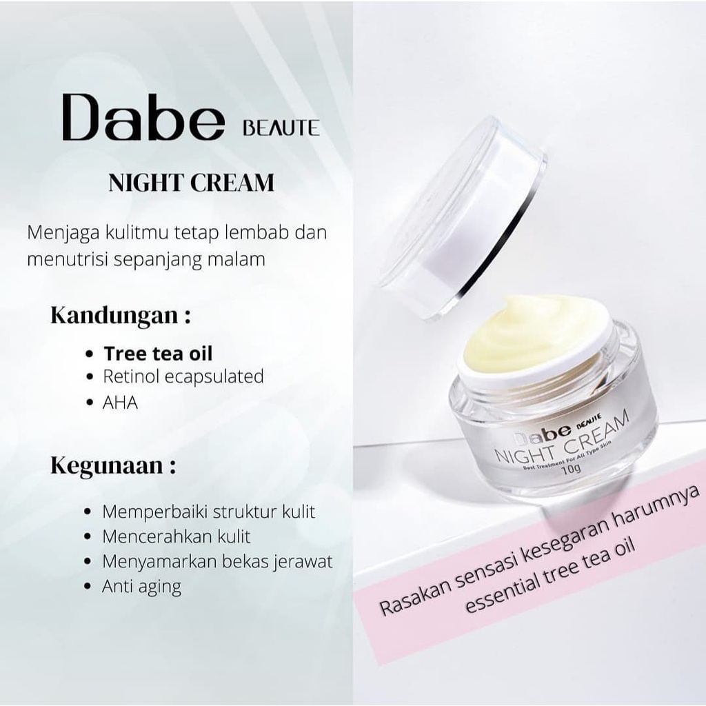Jual DABE BEAUTE Night Cream (10g) | Shopee Indonesia
