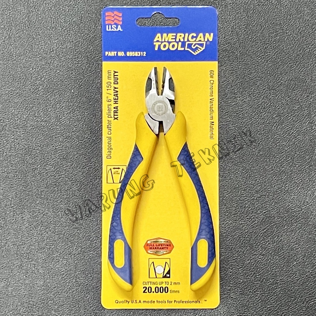 Jual AMERICAN TOOL XTRA HEAVY DUTY DIAGONAL CUTTER PLIER TANG POTONG 6 ...