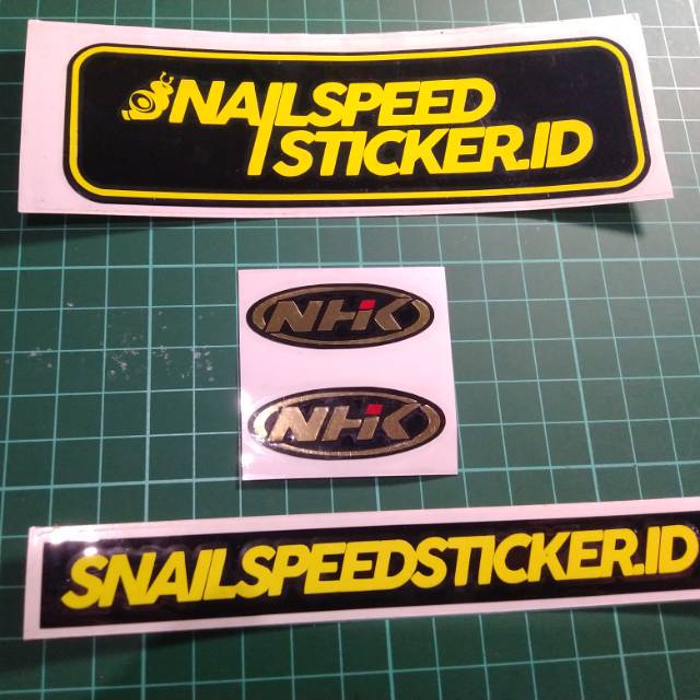 Jual Sticker helmet visor logo NHK gold silver chrome 2s | Shopee Indonesia