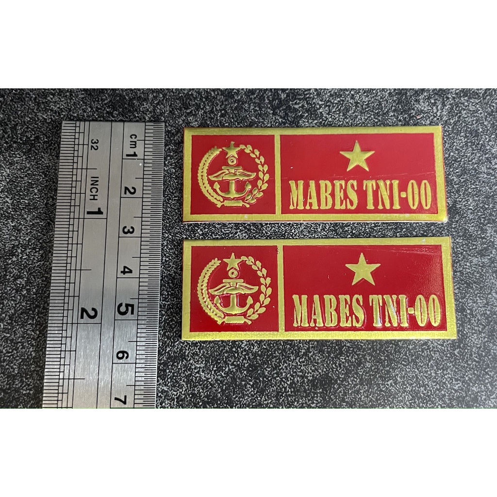 Jual Sticker Plat Mabes TNI - Stiker Plat MABES - Stiker TNI- Kecil ...