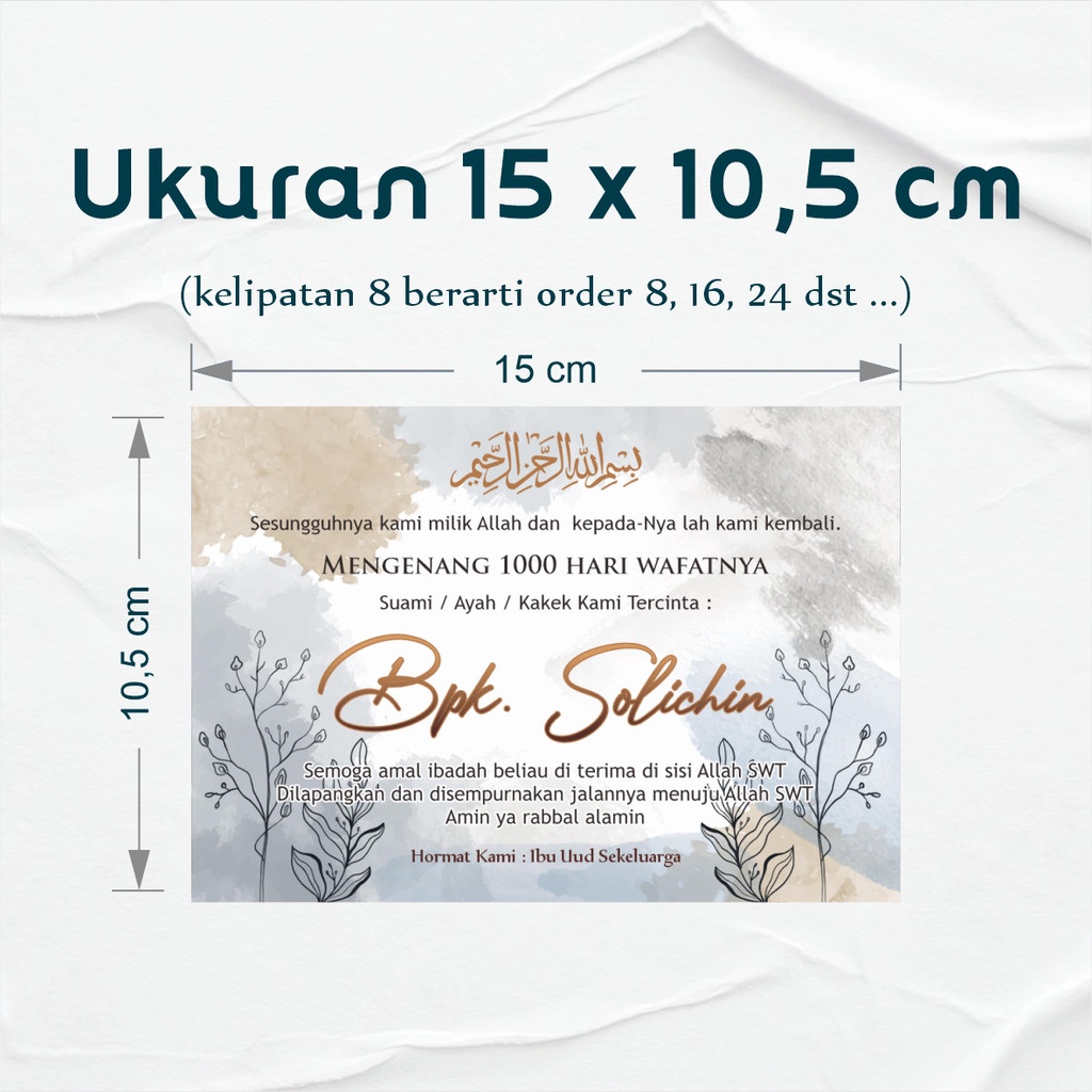 Jual STIKER 40 HARI / STIKER 100 HARI / STIKER WAFAT / STIKER MENGENANG ...