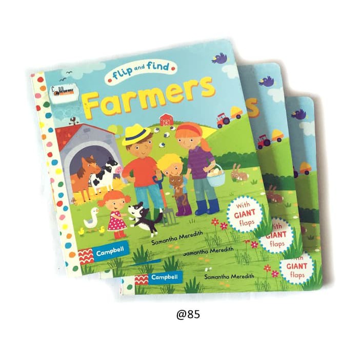 Jual Flip and Find FARMERS Giant Flap Buku belajar Campbell books a ...