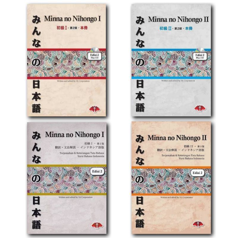 Jual MINNA NO NIHONGGO 1 dan 2 edisi 2 versi terjemahan bahasa ...