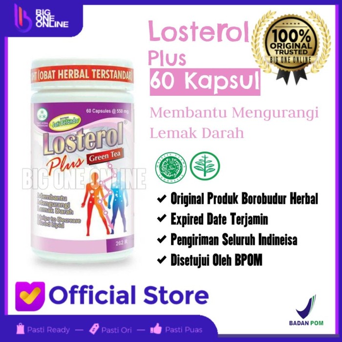 Jual ORIGINAL MURAH LOSTEROL PLUS Borobudur Herbal, Ekstrak Jati ...