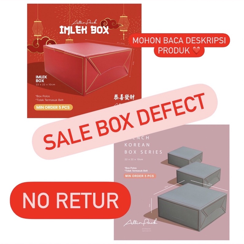 Jual SALE 50% box defect Allinpack (chat admin utk detail) | Shopee ...
