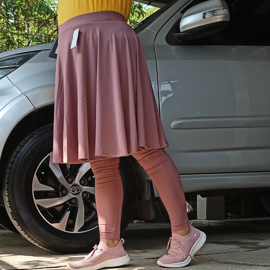 Jual Legging Rok Jumbo Sport Model Payung Skirt Leging Wanita Jersey ...