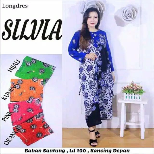 Jual Daster Longdres Silvia - Busui Kancing Depan - Lengan Panjang ...