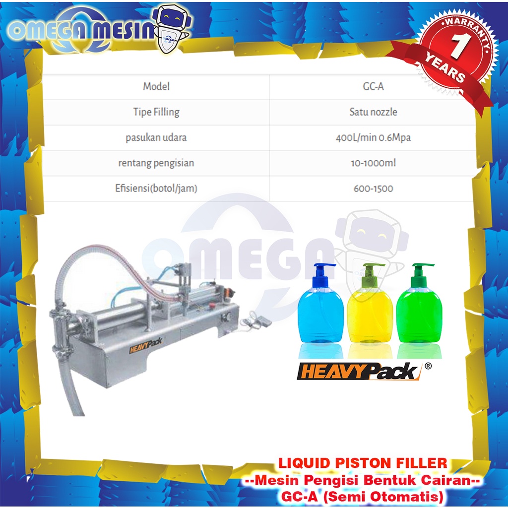 Jual Mesin Pengisi Bentuk Cairan Semi Otomatis / Filling Liquid Machine GC-A HEAVYPACK - 1 ...