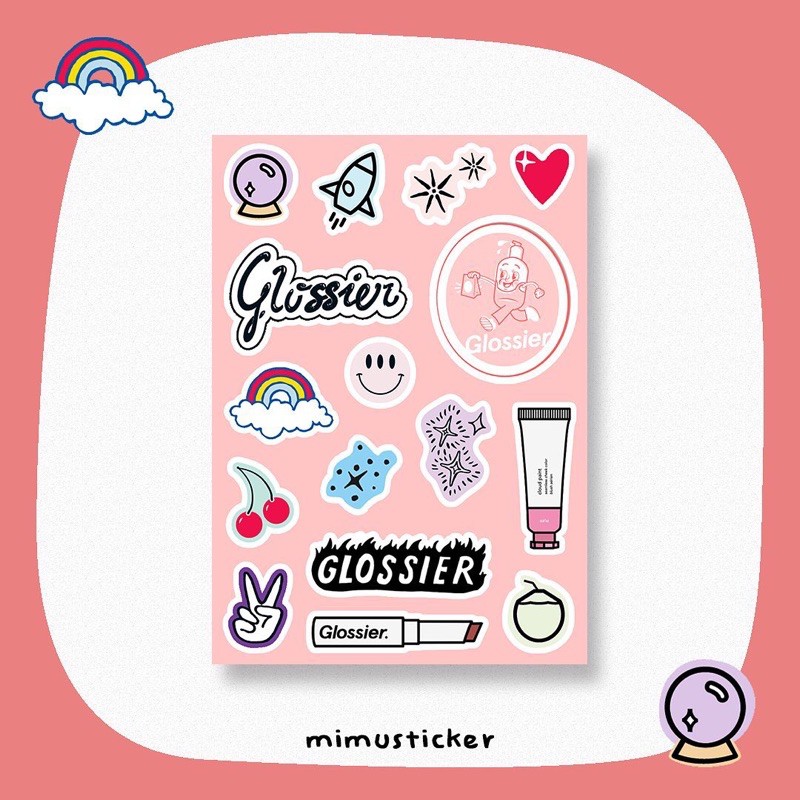 Jual Glossier Sticker Pack | Shopee Indonesia