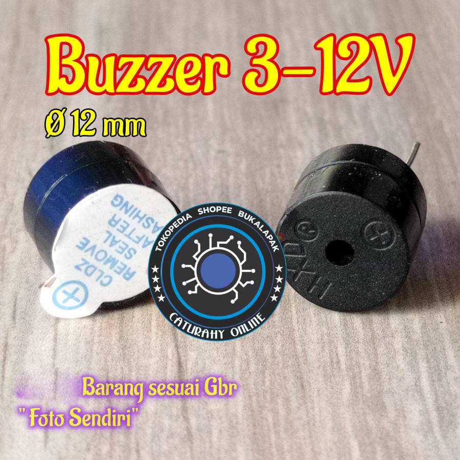 Jual Buzzer 3 - 12 Volt Nada terus continue 3v 5v 9v 12V buser | Shopee ...
