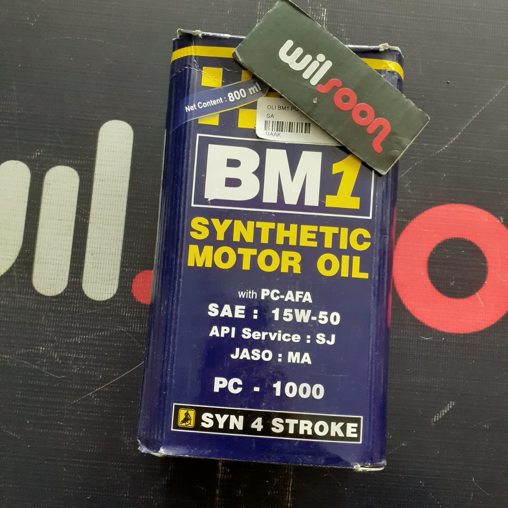 Jual Oli Mesin 4T BM1 Sinthetic Motor Oil 15W-50 800ml | Shopee Indonesia