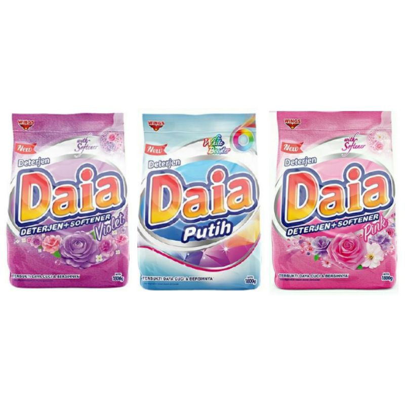 Jual Daia plus softener detergent bubuk 1,6kg | Shopee Indonesia