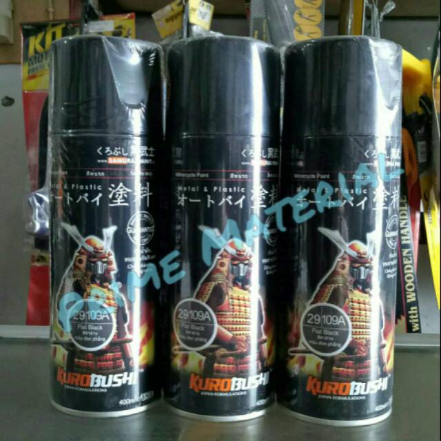 Jual Cat Semprot Samurai Paint 109A Flat Black Hitam Doff 400ml ...