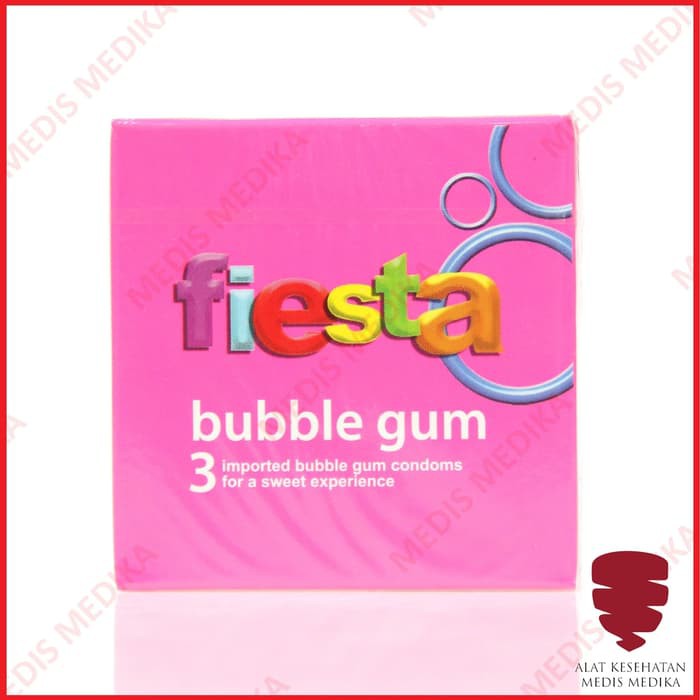 Jual Fiesta Bubble Gum Isi 3 Kondom Wangi Permen Karet Alat Kontrasepsi ...