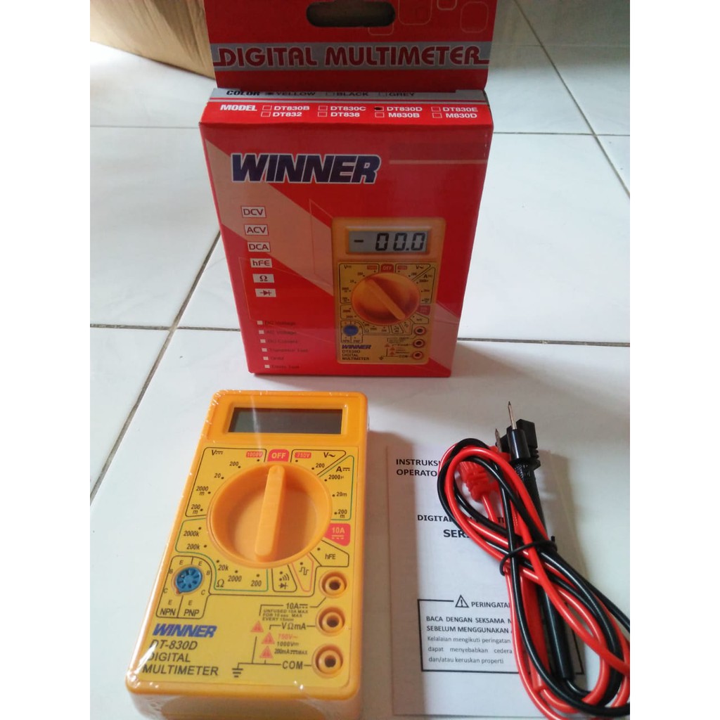 Jual Multimeter Multitester Avometer Tester Digital Winner ORI Tipe DT ...