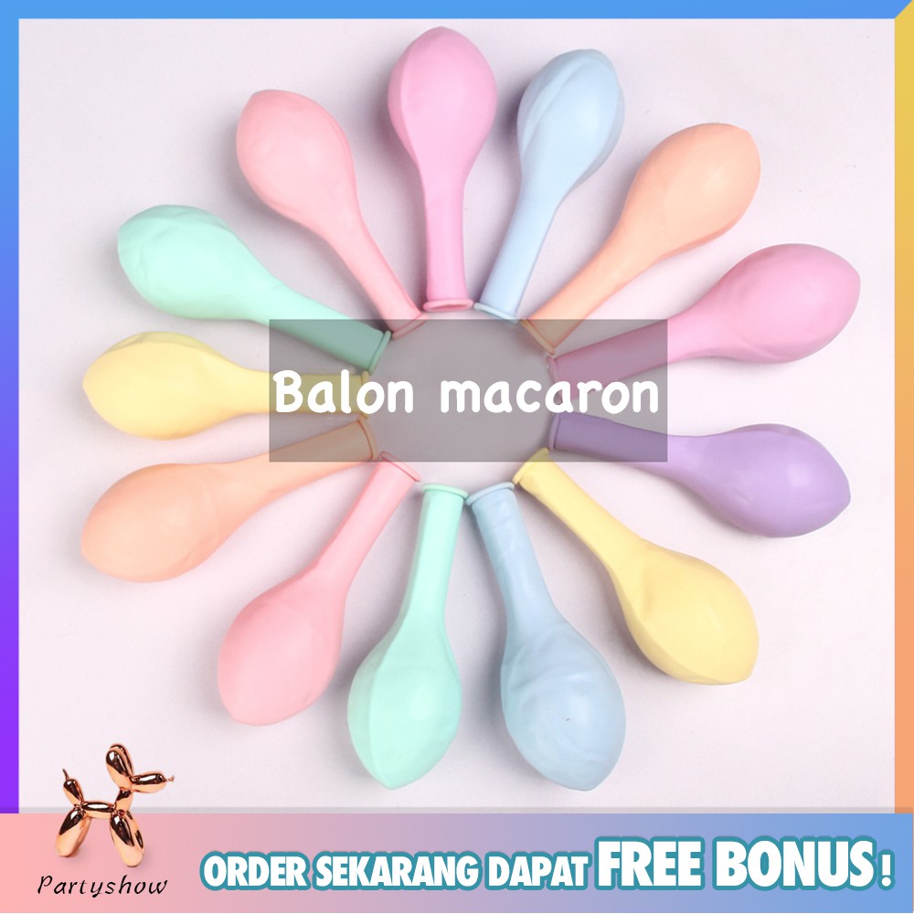 Jual Balon macaron balon pastel 10 inci meriahkan dekorasi pesta ...