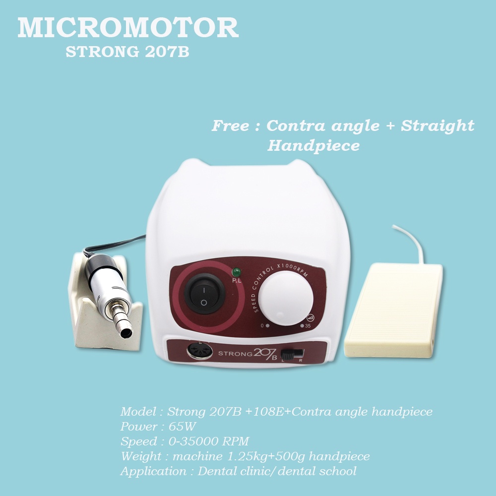 Jual Dental Micromotor Strong 207b Mikromotor Lengkap | Shopee Indonesia