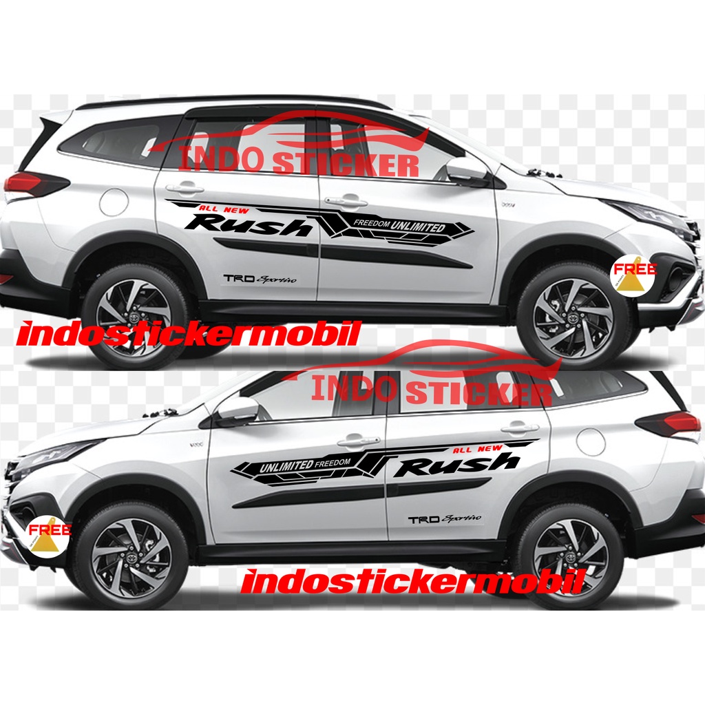 Jual Sticker stiker mobil rush terios sticker list mobil Toyota all new ...