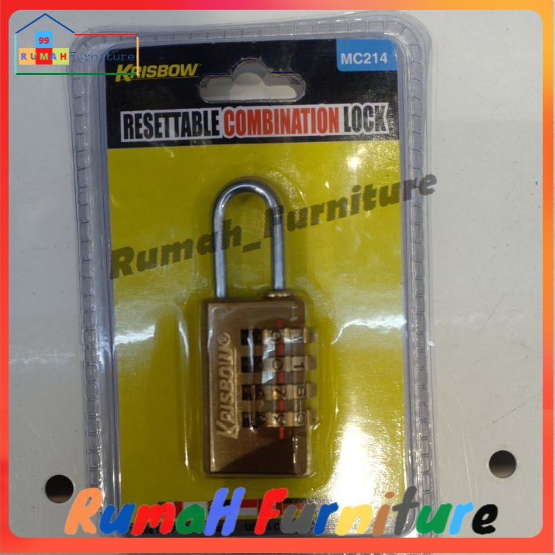 Jual Gembok Kuningan Brass MC214 Krisbow Gembok Kombinasi 4 Angka ...