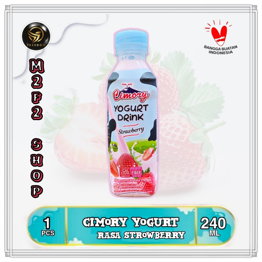 Jual Yogurt Cimory Drink Rasa Stroberi | Strawberry Botol Pet - 240 ml (Kemasan Satuan) | Shopee ...