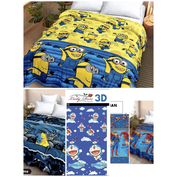 Jual selimut lady rose minions 160x200 selimut lady rose new minions ...