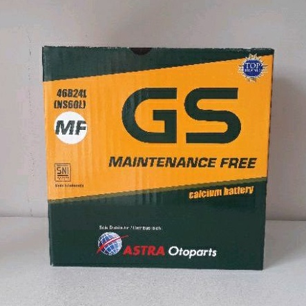 Jual Aki Mobil GS Astra type NS60L/46B24L MF (Aki Kering) 12V 45Ah | Shopee Indonesia