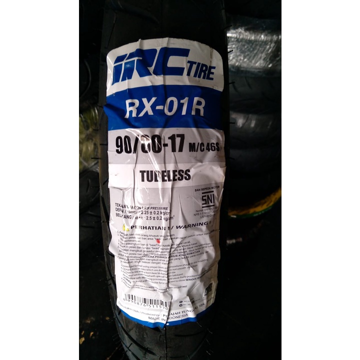 Jual RX01 !!! 90 / 80 - 17 IRC Ban Luar RX-01R Tubeless motor RING 17 Original Baru FREE PENTIL ...
